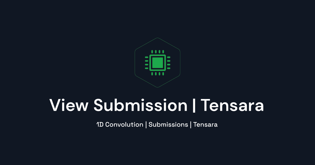 View 1D Convolution submission | Tensara