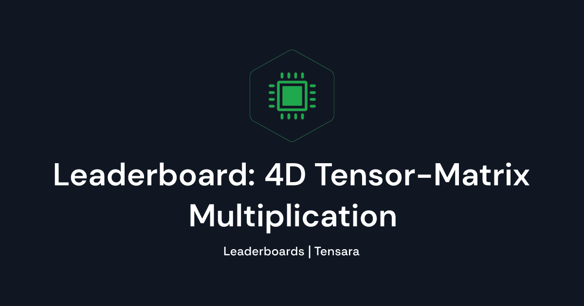 Leaderboard: 4D Tensor-Matrix Multiplication | Tensara